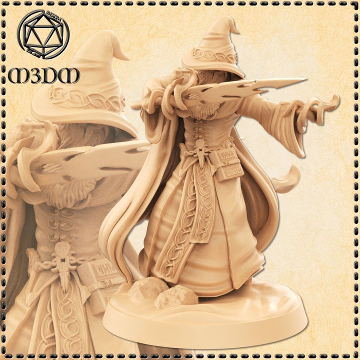 3D Printable Human Wizard by M3DM